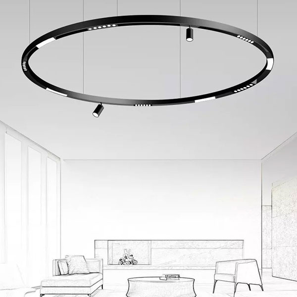 Customized Commercial 48V Arc led magnetic tracking lamp diameter 0.6m ...