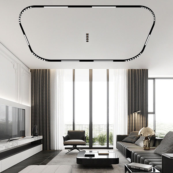 Customized Commercial 48V Arc led magnetic tracking lamp diameter 0.6m ...