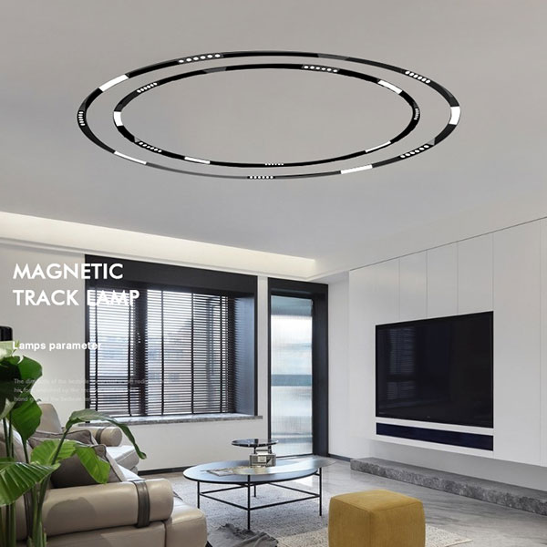 Customized Commercial 48V Arc led magnetic tracking lamp diameter 0.6m ...