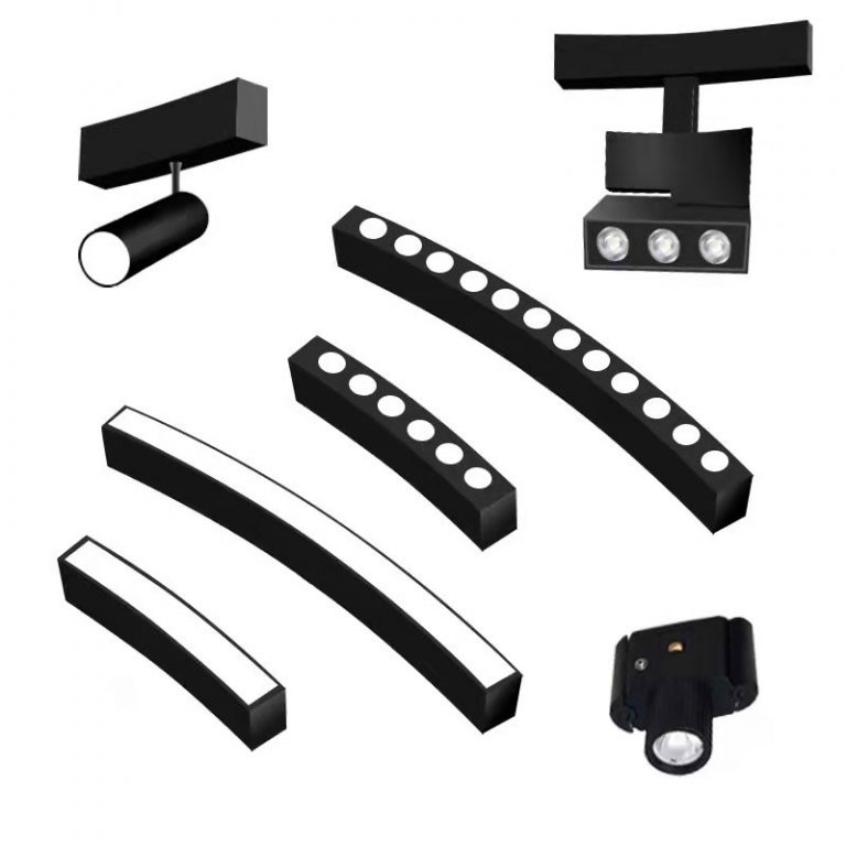 Customized Commercial 48V Arc led magnetic tracking lamp diameter 0.6m ...